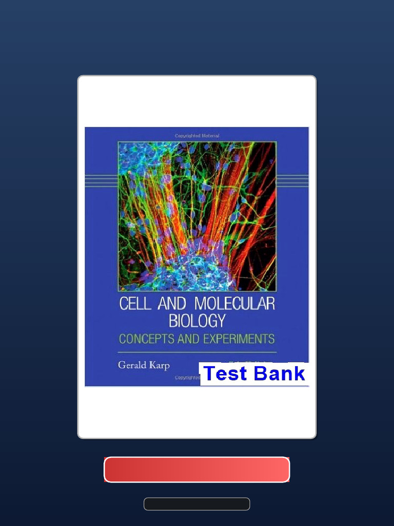 Get Test Bank For Cell and Molecular Biology Concepts and Experiments ...
