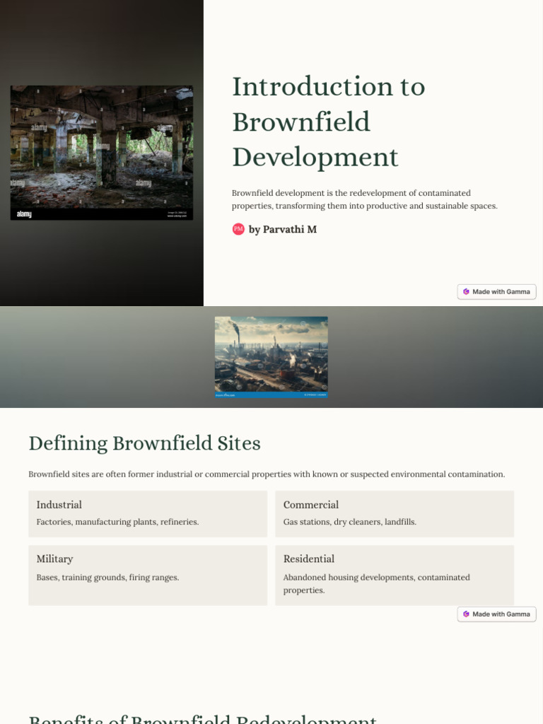 Introduction-to-Brownfield-Development (1) | PDF | Environmental ...