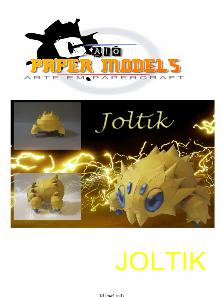 Joltik Papercraft Model Instructions | PDF