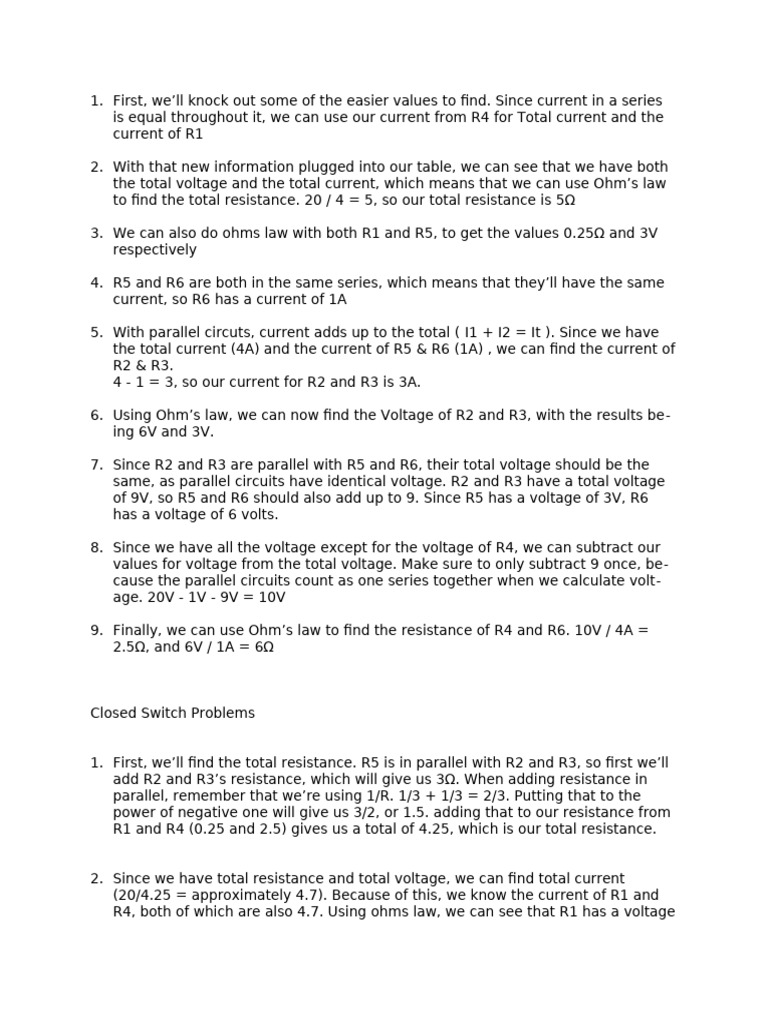 Circuit Problem Answer Key | PDF | Series And Parallel Circuits | Voltage