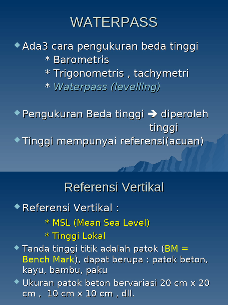 Materi 4 WATERPASS | PDF