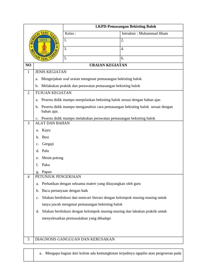 Panduan Pemasangan Bekisting Balok | PDF