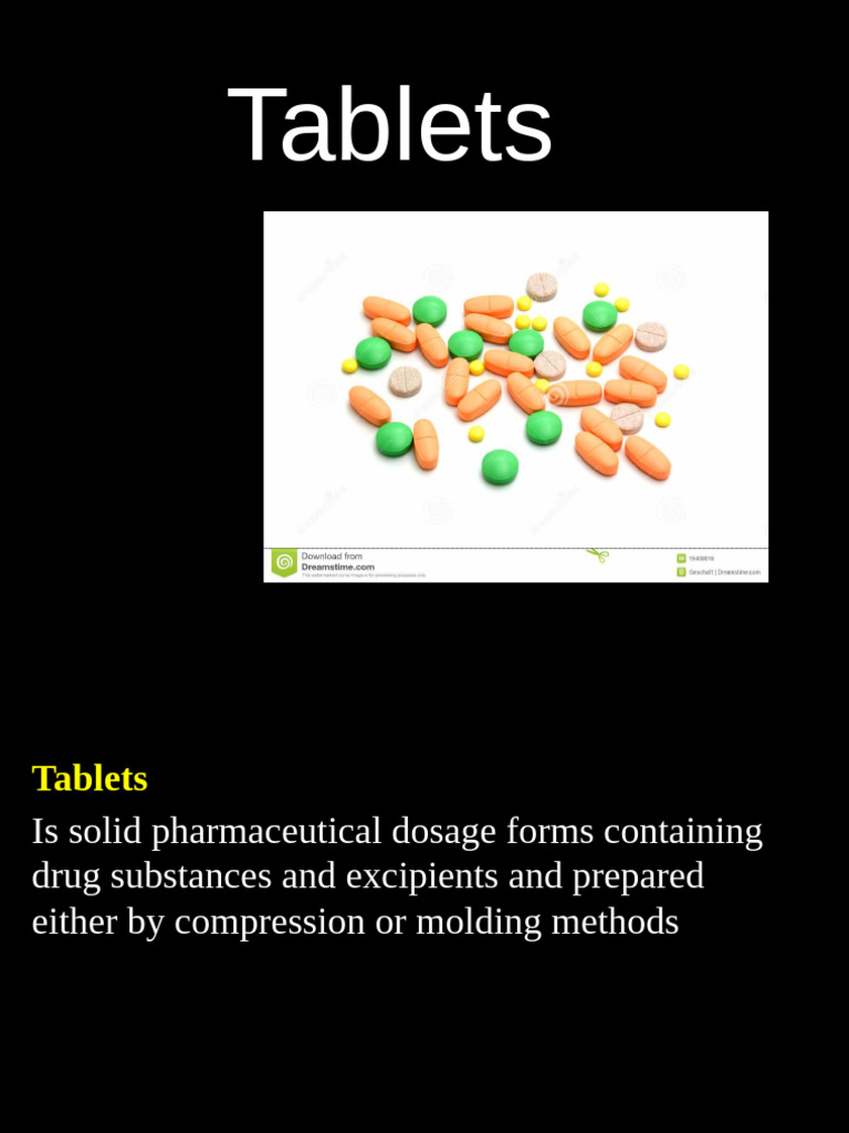 Comprehensive Guide to Tablet Formulations | PDF | Tablet (Pharmacy ...