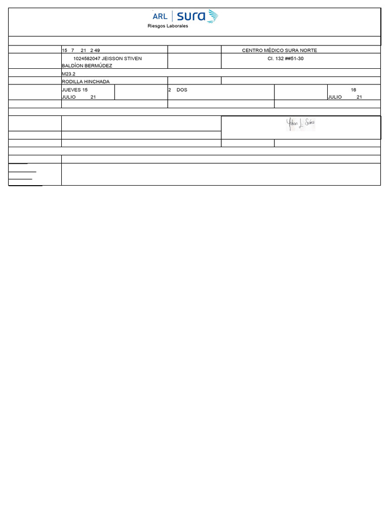 Incapacidad Arl Sura | PDF
