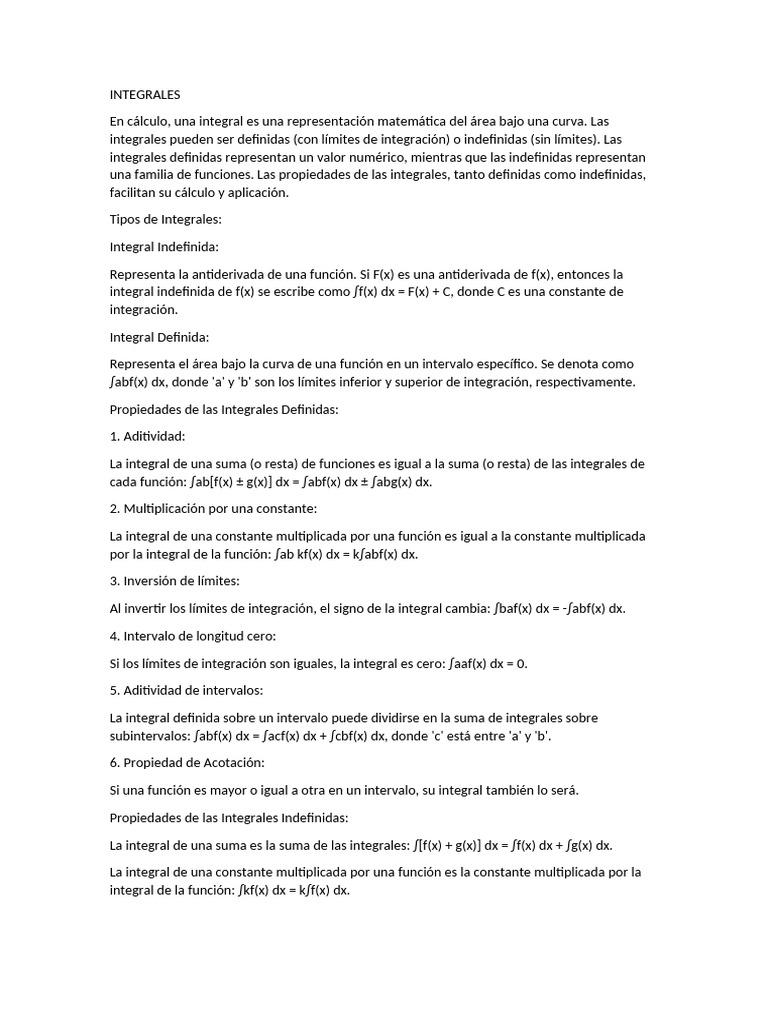 Inte | PDF | Integral | Conceptos matemáticos