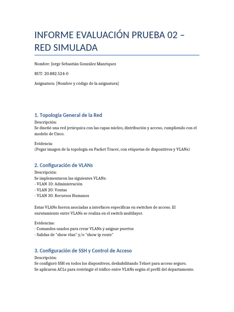 Informe Red Simulada Jorge | PDF
