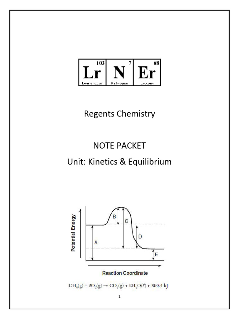 Kinetics & Equilibrium Student Notes | PDF | Reaction Rate | Chemical ...