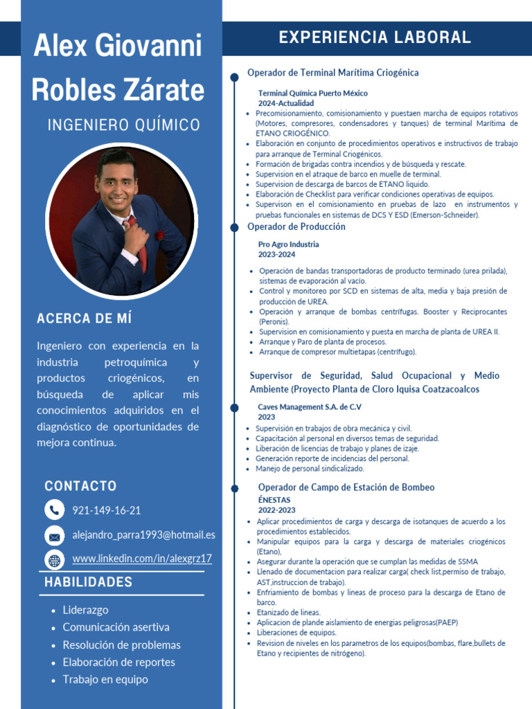 Curriculum Alex Giovanni Robles Zárate | PDF