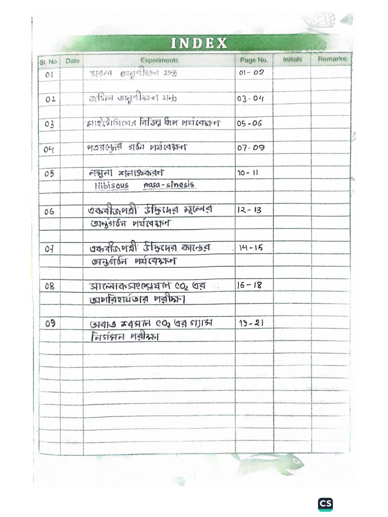 Botany Practical | PDF