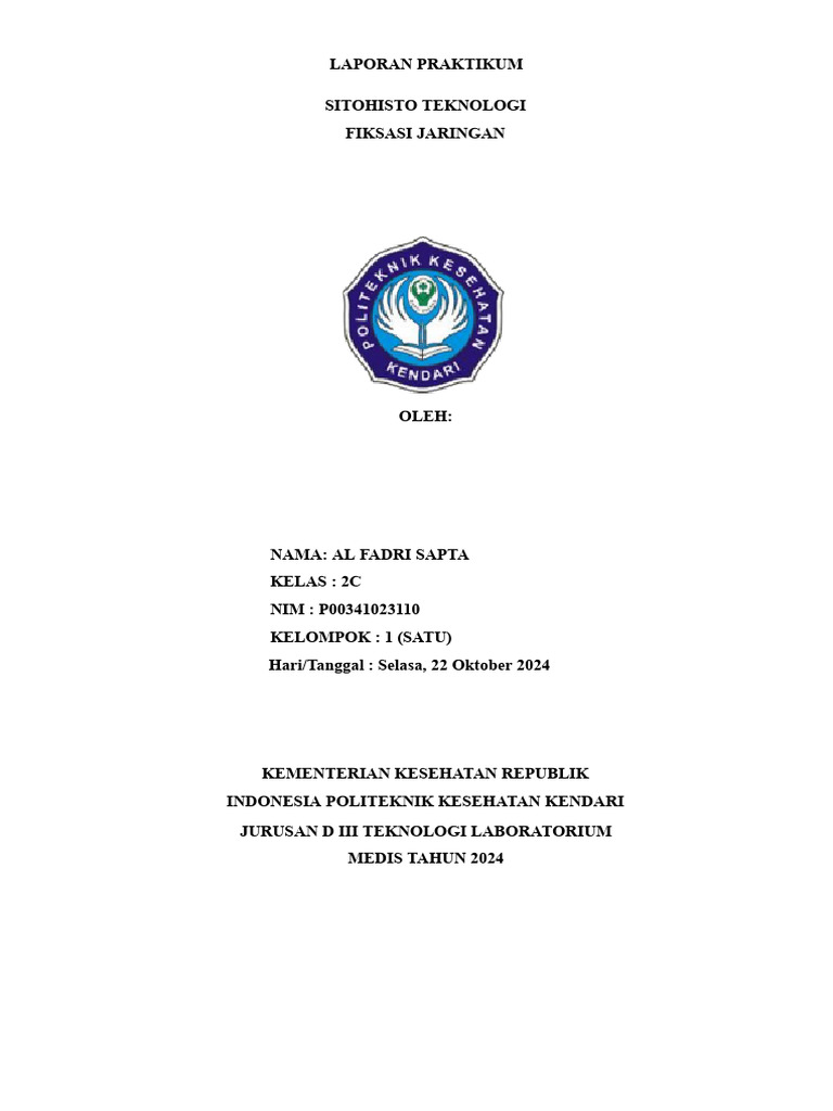 Tahapan Fiksasi Jaringan Mencit | PDF