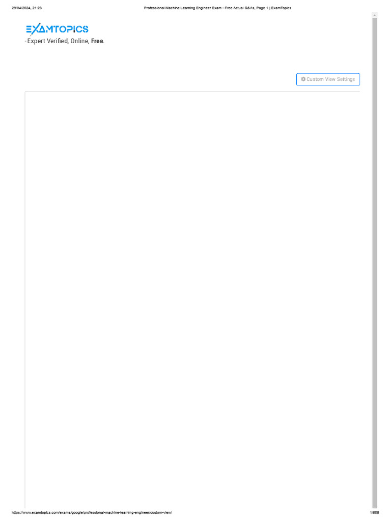 Professional Machine Learning Engineer-Part1 | PDF | Machine Learning ...