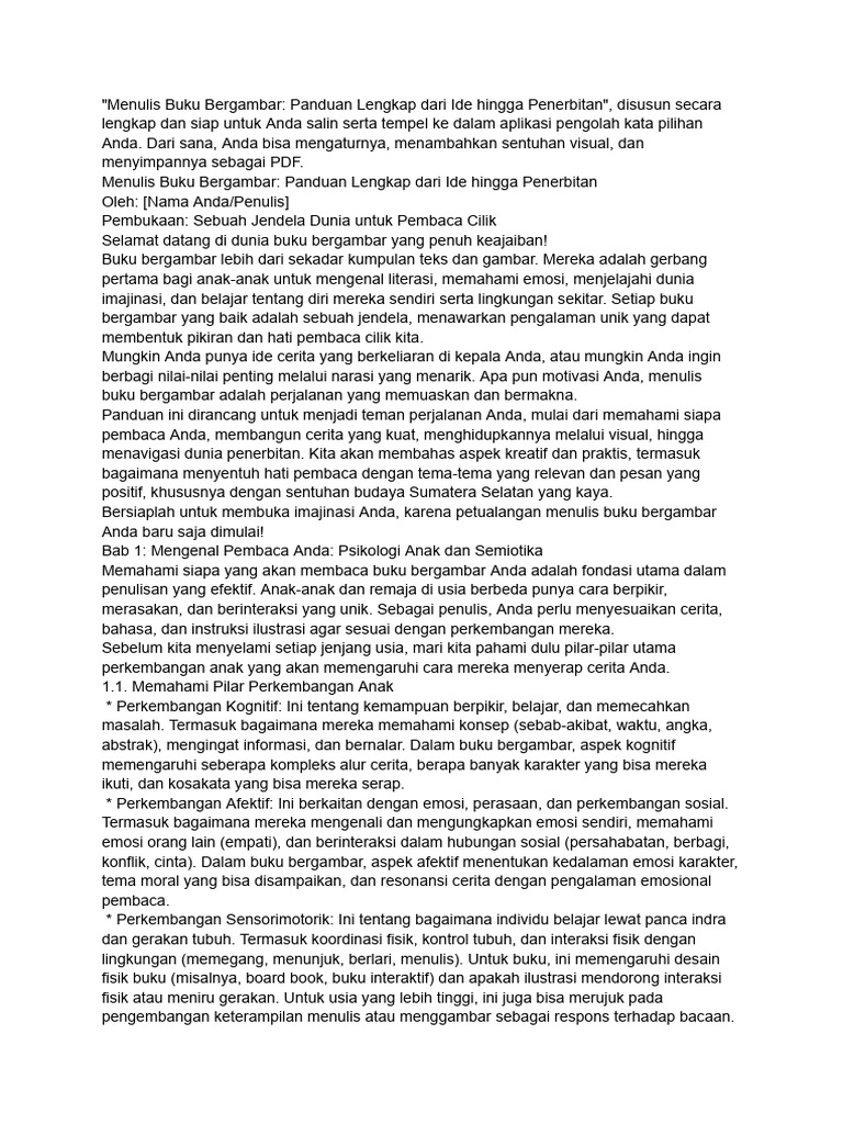 Menulis Buku Bergambar | PDF