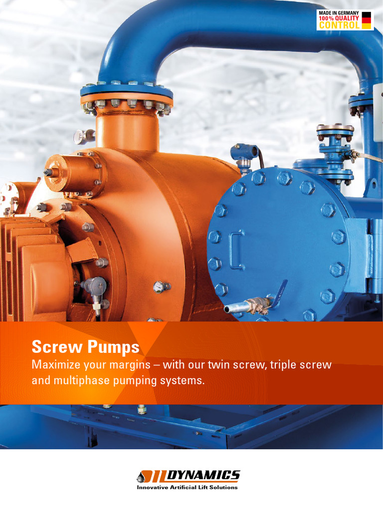Oil Dynamics Screwpumps Brochure 2020 | PDF | Pump | Gas Technologies