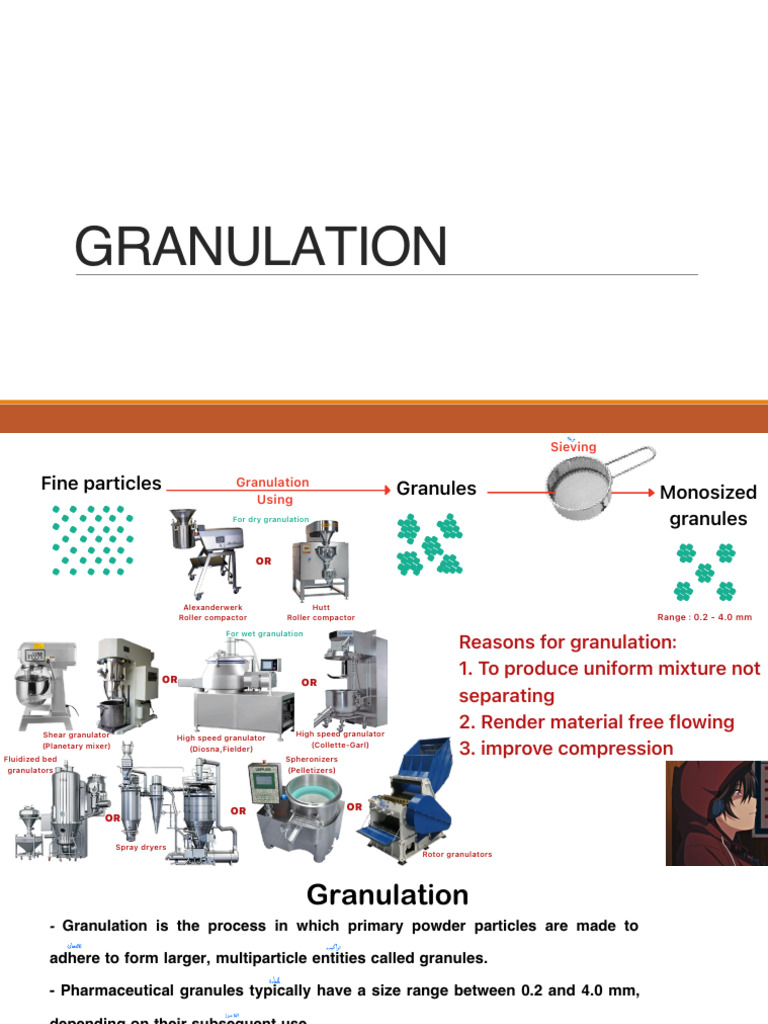 Granulation 2nd Sem 2025 | PDF | Process Engineering | Materials