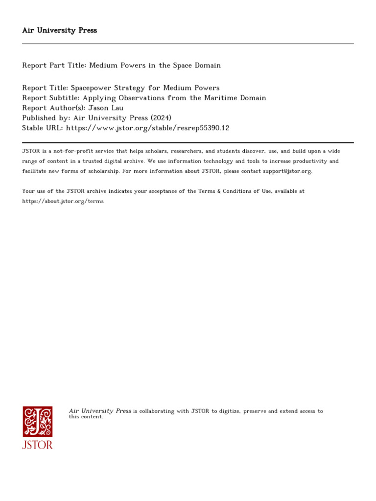 Lau MediumPowersSpace 2024 | PDF | Outer Space