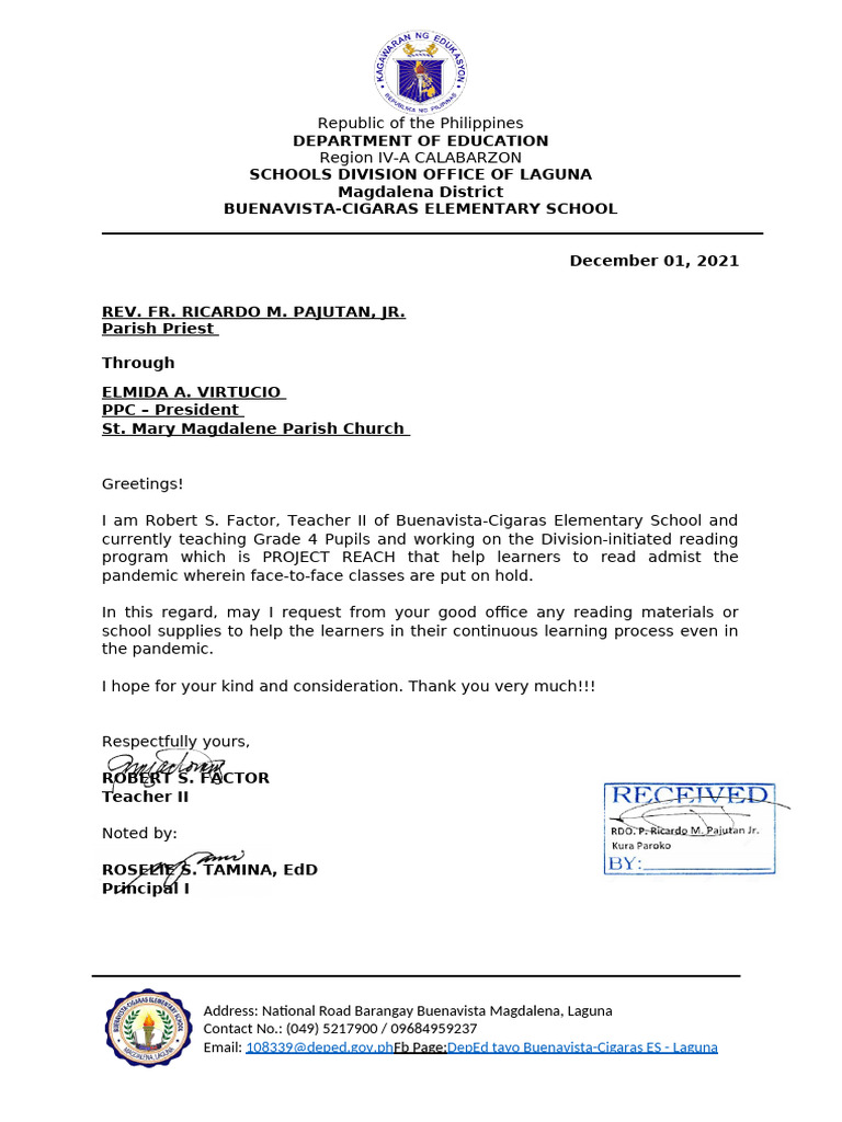 Request for Reading Materials During Pandemic | PDF