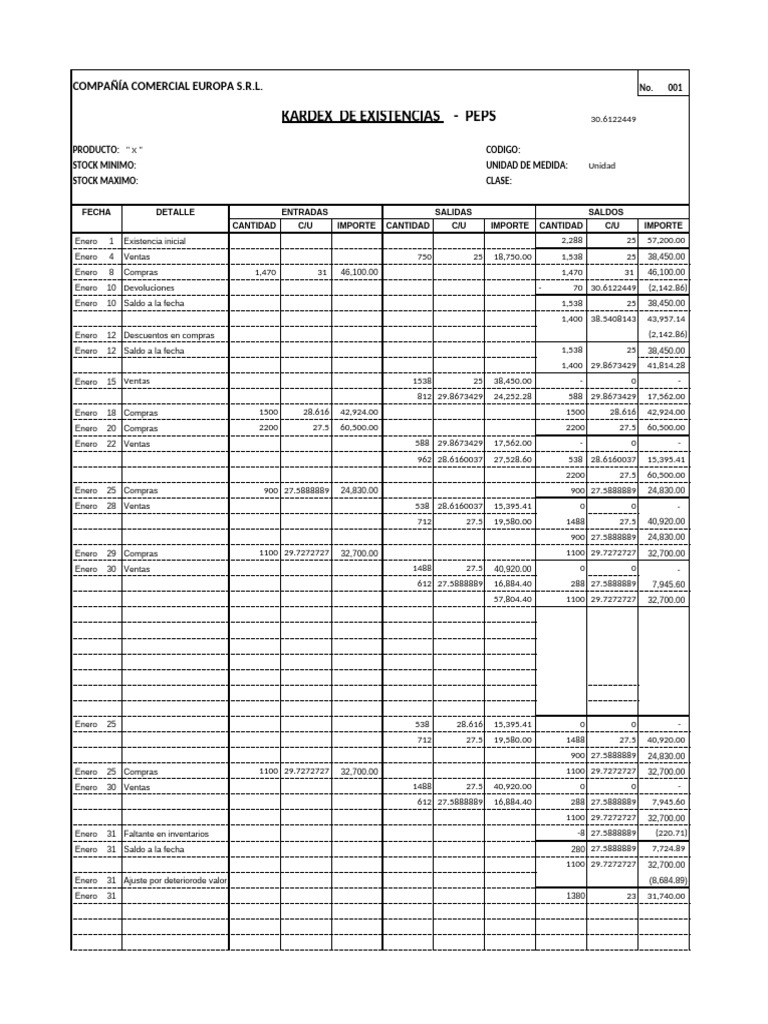 Modelos de KARDEX-1 | PDF