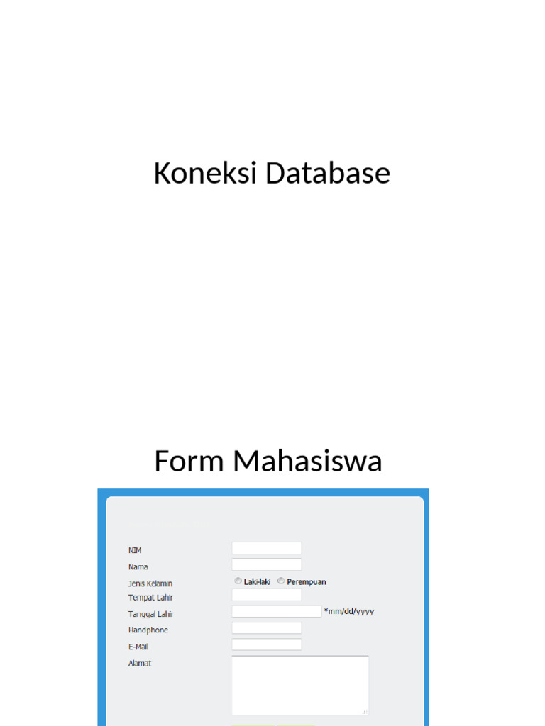 Java Web Programming - 8-Koneksi Database | PDF