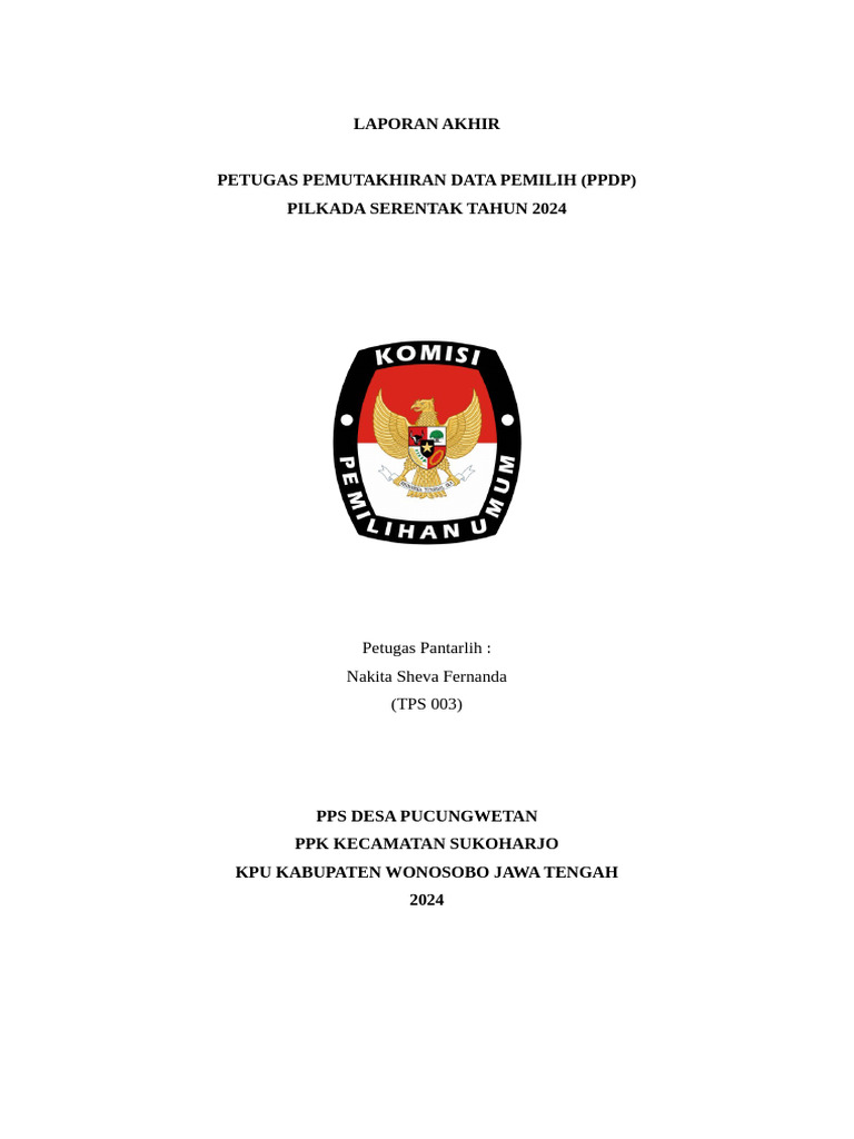 Laporan Coklit PPDP Pilkada 2024 | PDF