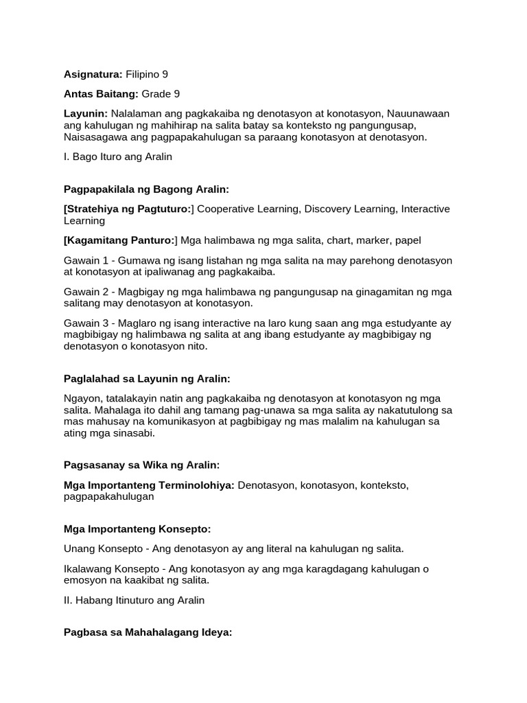 Lesson Plan | PDF