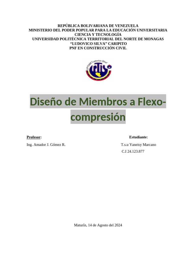 Tema 1 Acero y Madera Yaneisy Marcano | PDF | Columna | Hormigón