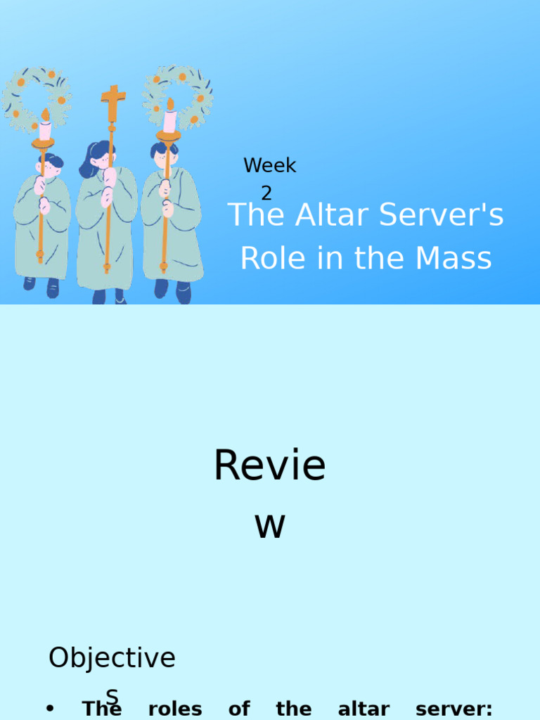 The Altar Servers Role in The Mass - 20250503 - 083215 - 0000 | PDF