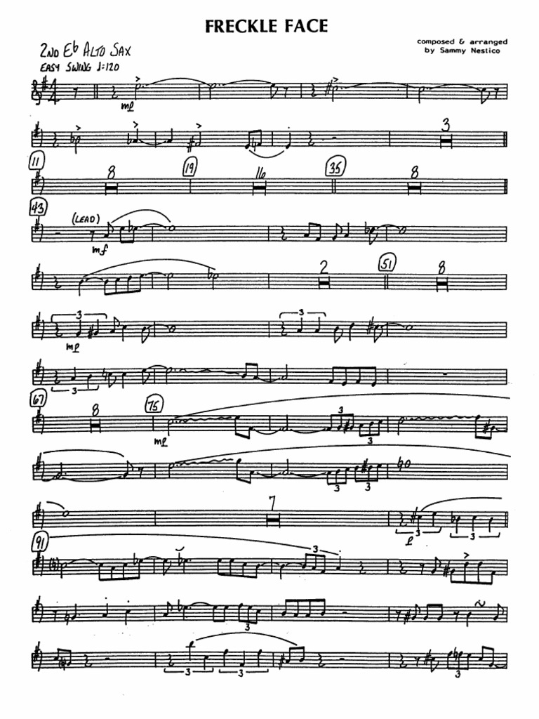 Freckle Face - 2nd Alto Sax | PDF