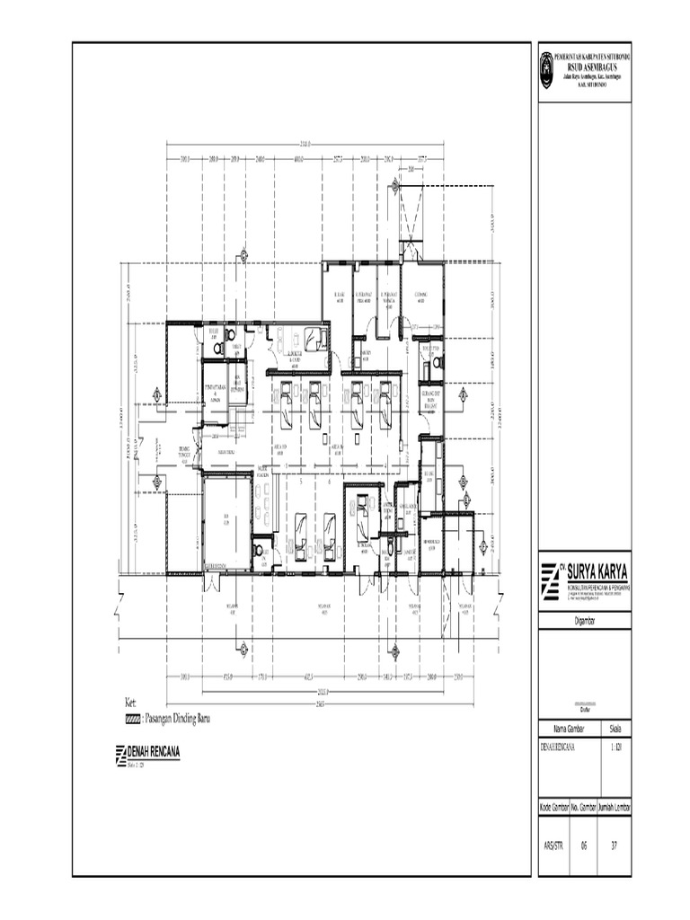 Denah Rencana Ruang HD (Rsud Asembagus) | PDF