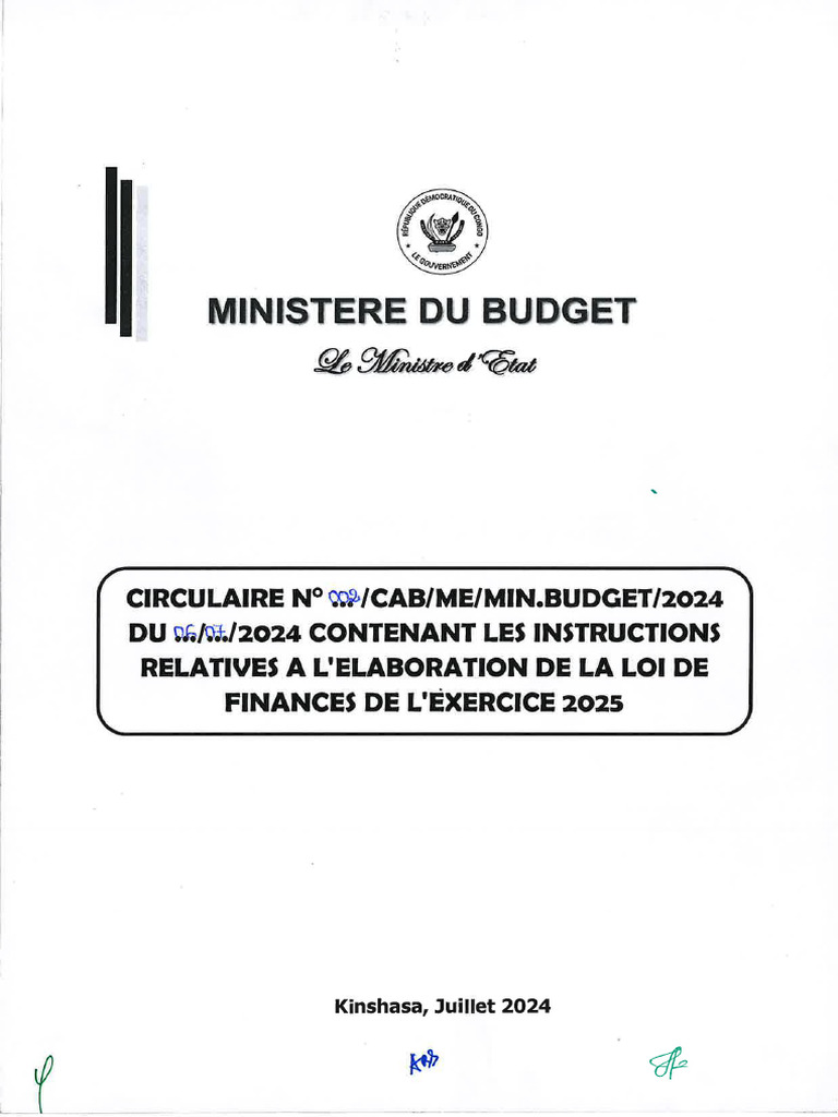 Circulaire Elaboration 2025 | PDF