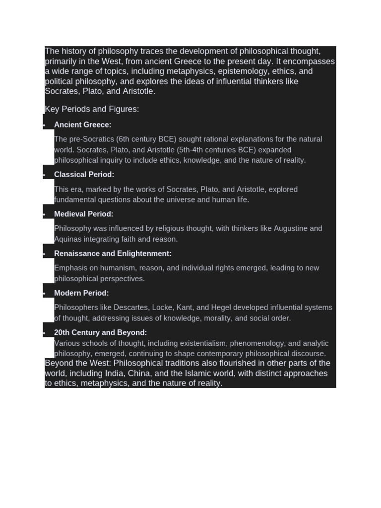History of Western Philosophy Explained | PDF