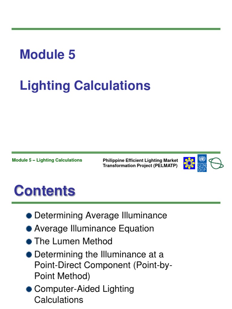 Lighting Calculations and CU Determination | PDF | Lighting ...