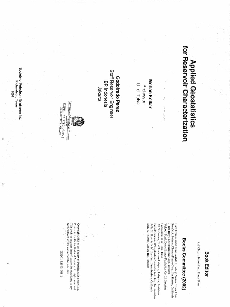 Applied Geostatistics For Reservoir Characterization | PDF