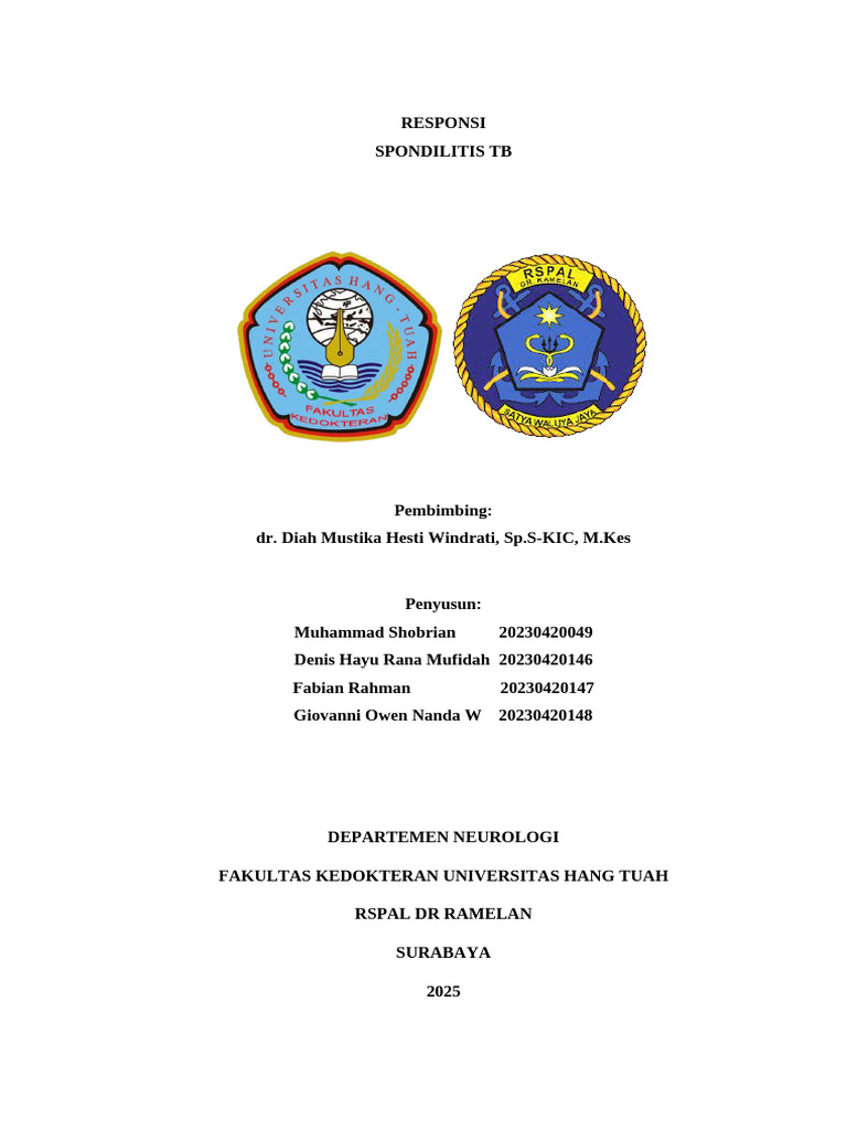 RESPONSI Pott's Disease DR | PDF