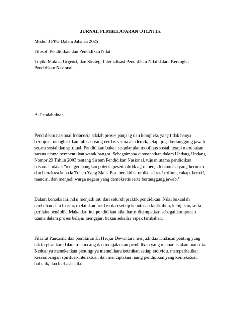 Jurnal Pembelajaran Modul3 | PDF