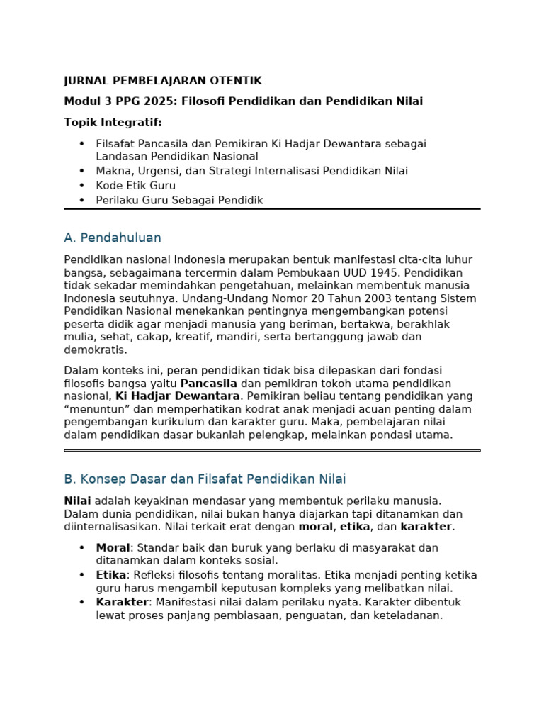 Jurnal Pembelajaran Modul3 | PDF