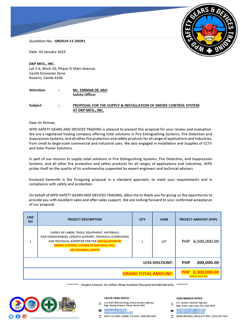 DKP MFG, InC. (Smoke Control System) WPD | PDF | Screw | Equipment