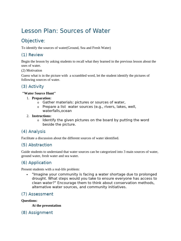 Science 4 Sources of Water | PDF