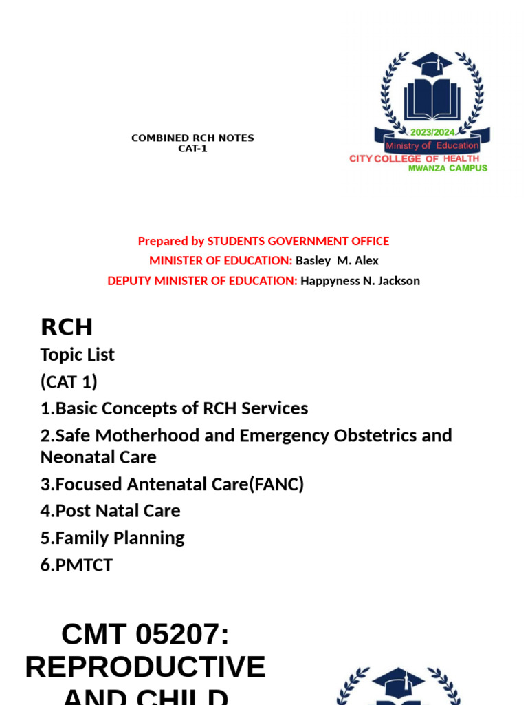 PASS With A (RCH NOTES) CAT 1 | PDF | Maternal Death | Pregnancy