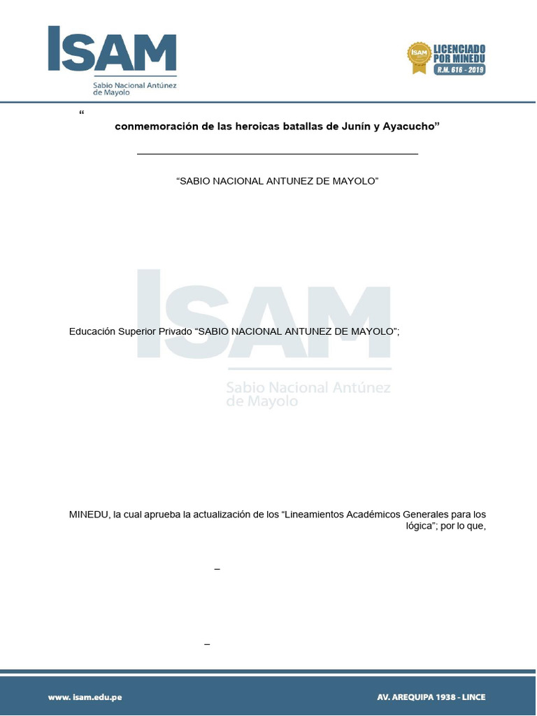 Pat 2025 Isam | PDF | Maestros | Plan de estudios