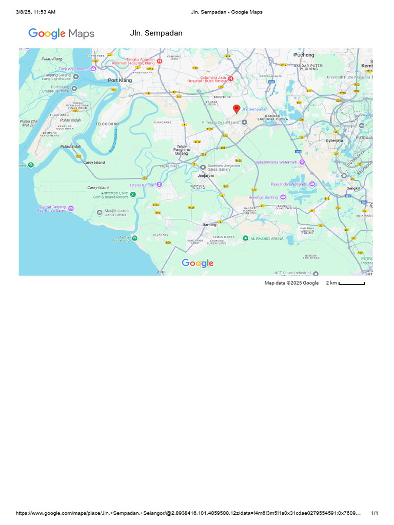 Jln. Sempadan - Google Maps (1) (1) | PDF