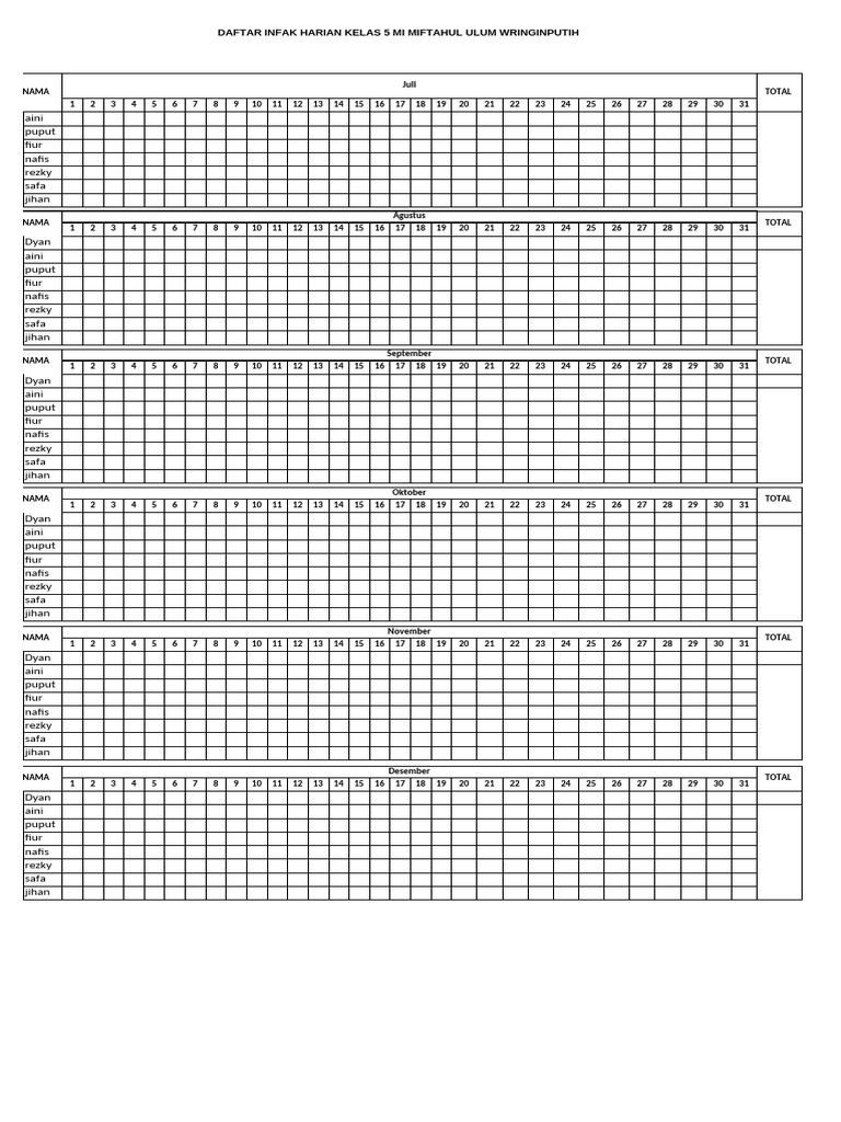 Form Infak | PDF