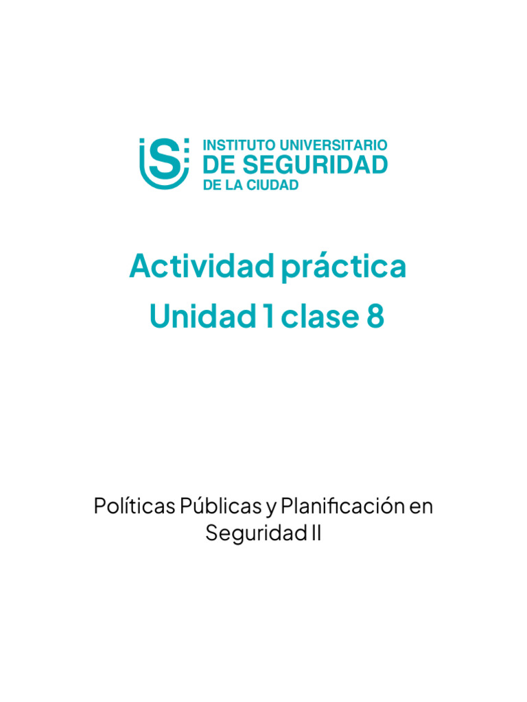 Ejercicio Práctico - Unidad 1 Clase 8 2025 | PDF