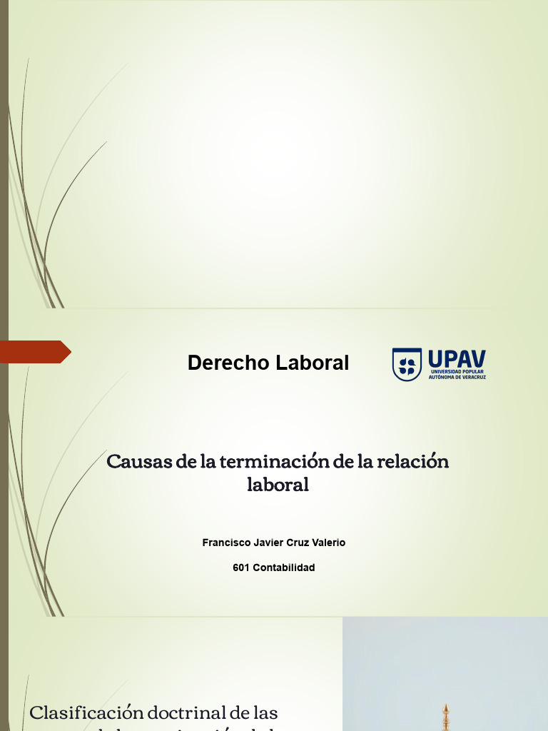 Causas de Terminación Laboral: Guía Legal | PDF | Derecho laboral ...