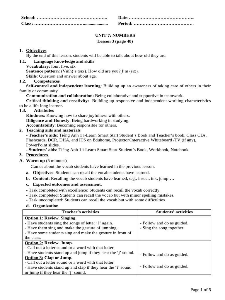 TiếngAnh1 i LearnSmartStart U7L3A | PDF | Vocabulary | Cognitive Science