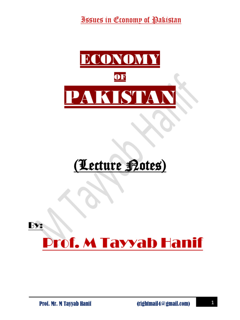 Economy of Pak Notes | PDF | Unemployment | Poverty
