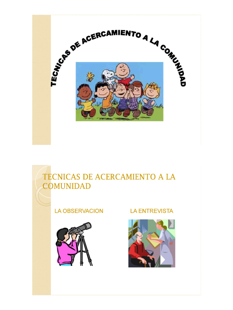 Técnicas de Acercamiento | PDF