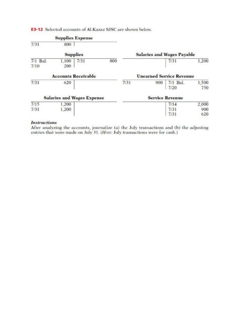Exercise 3-2 Adjusting Entri | PDF