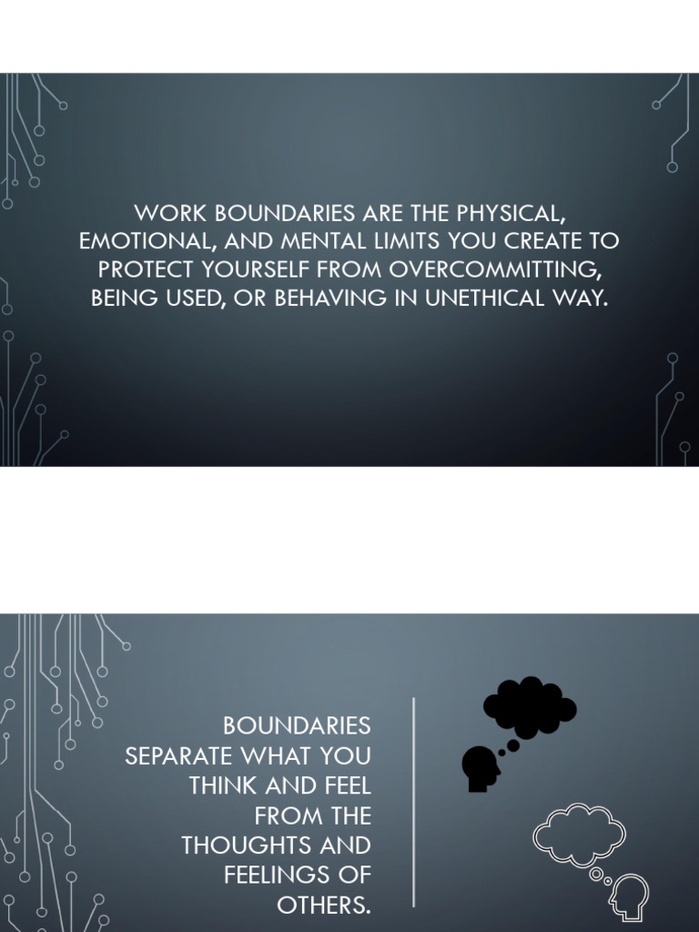 Handout Healthy Boundaries in The Workplace | PDF | Thought | Social ...