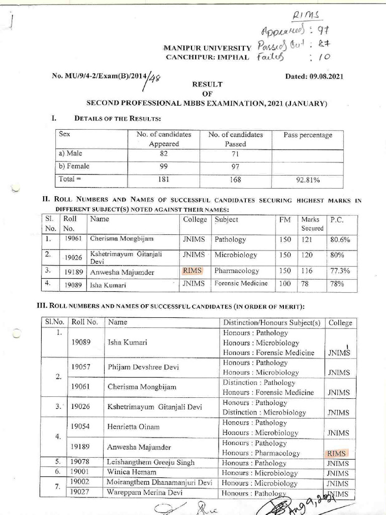 Second Prof MBBS Jan 2021 | PDF