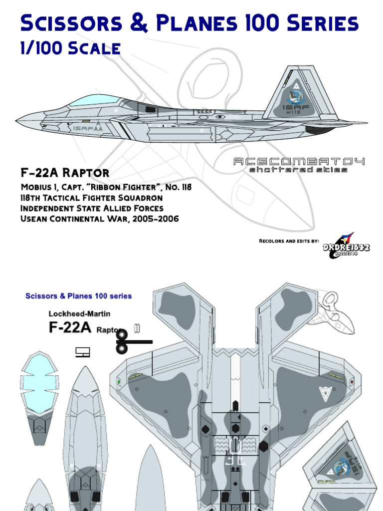 DHPH SNP 100 F 22 Ace Combat 04 Mobius One Ribbon Fighter | PDF